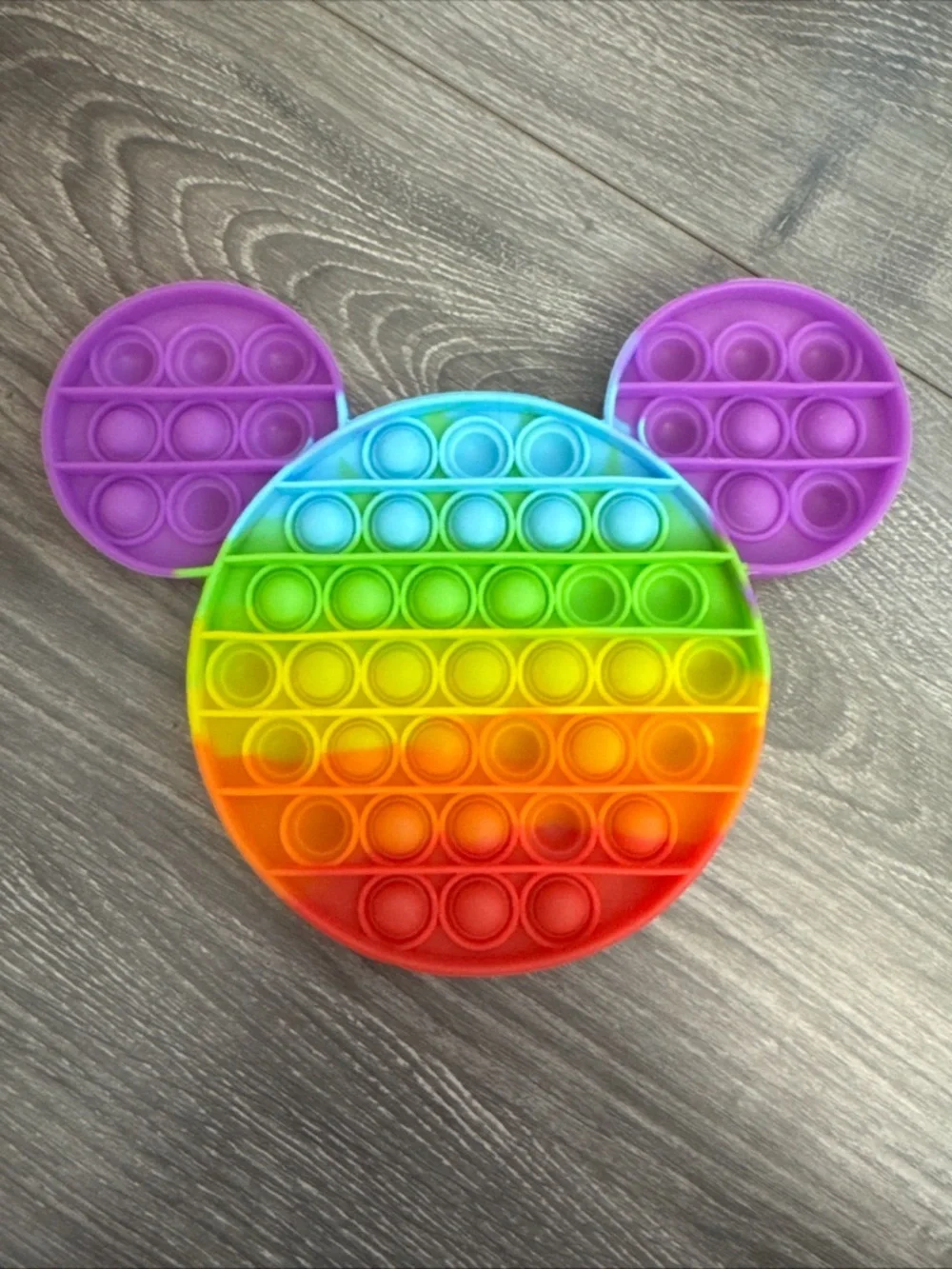 Toys | Mickey Mouse Rainbow Silicone Pop It Toy Kids Sensory | Poshmark